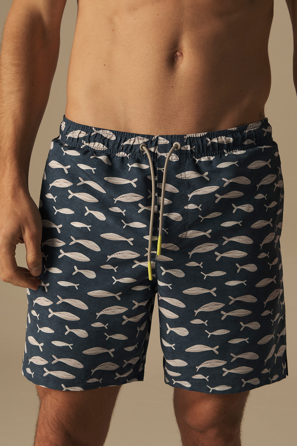 Whale print swim trunks for men – Touche Internacional