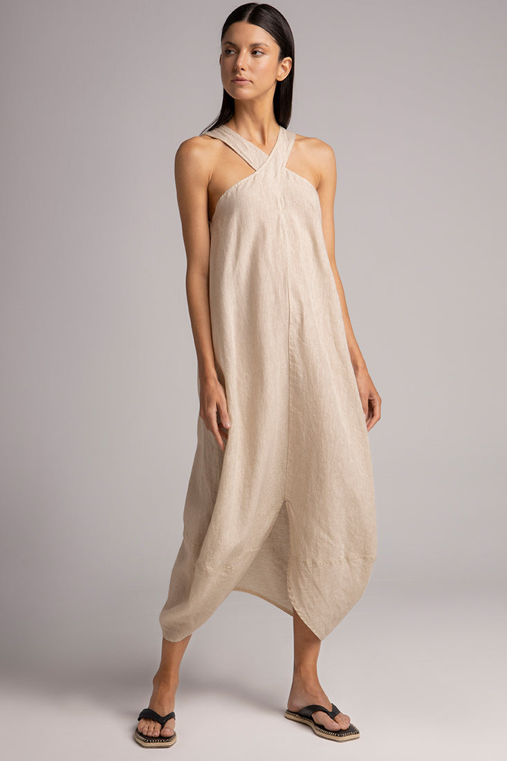 Balloon shaped dress with halter neck – Touche Internacional